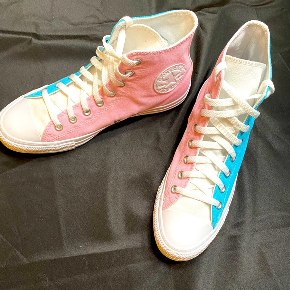 Converse | Shoes | Converse Custom By You New In Box Pink Light Blue ...